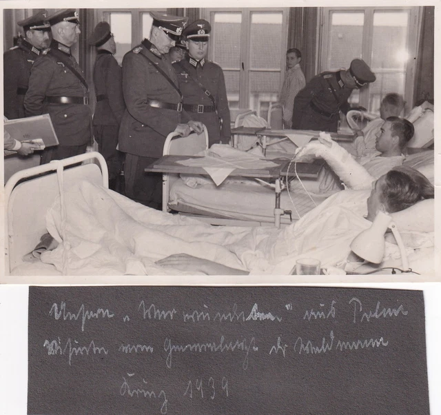 FOTO AK - General Besuch im Reserve Lazarett V in Hamburg - 1939 EUR 10 ...
