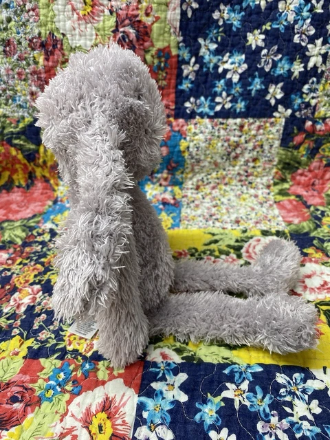 MOTHERCARE GREY BUNNY Rabbit Soft Toy Beige Ribbed Ears Pink Nose 13 ...