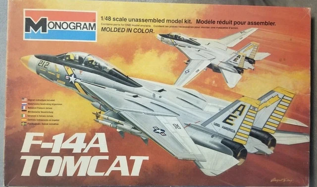 1/48 MONOGRAM US Navy Grumman F-14A Tomcat Plastic Model Kit 5803 EUR ...