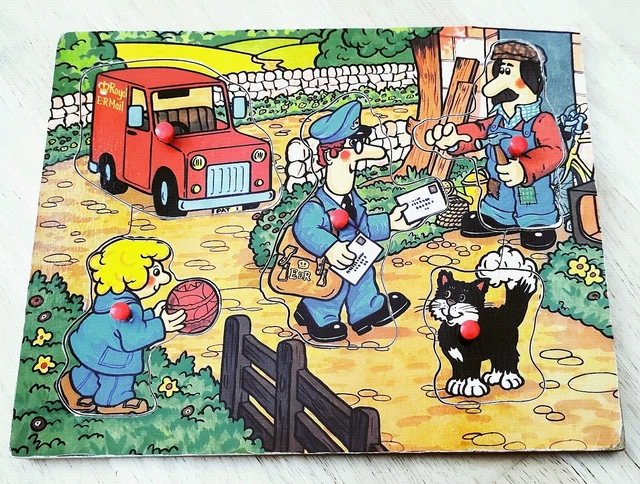 POSTMAN PAT WOODEN Jigsaw Puzzle Vintage £5.91 - PicClick UK