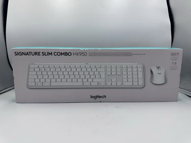 LOGITECH MK950 SIGNATURE Slim Combo Wireless Keyboard and Mouse - White ...