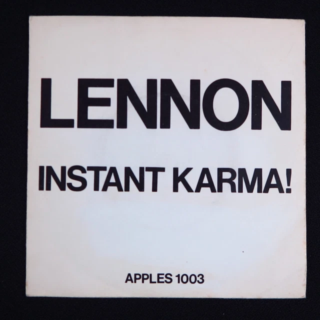 JOHN LENNON PLASTIC Ono Band Instant Karma! (1st Press, Picture Sleeve ...