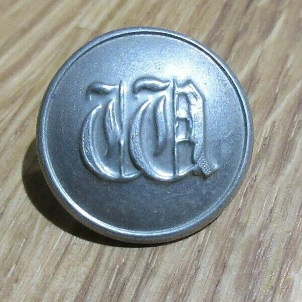 ANTIQUE LIVERY BUTTON W Monogram Silver Plate Firmin Late 1800'S £7.00 ...