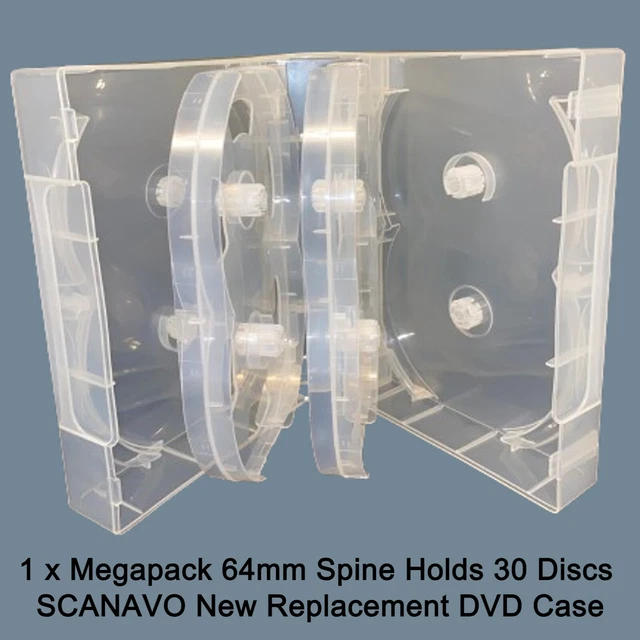 1 X 30 Way Clear Megapack DVD 64mm [30 Discs] New Empty Replacement ...