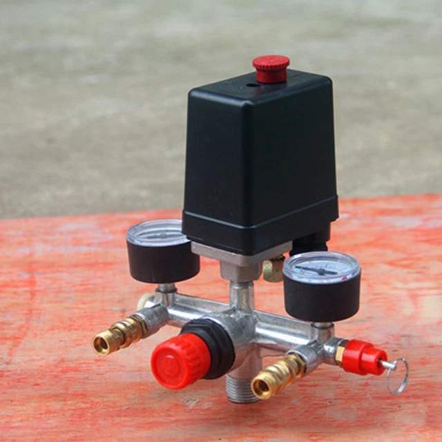 PNEUMATIC PRESSURE CONTROL Valve Manifold Regulator for Air Compressor ...