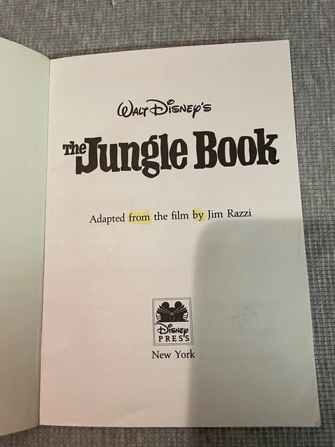 WALT DISNEY'S THE Jungle Book 1992 book Adapted from the film by Jim ...
