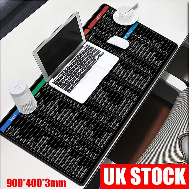 QUICK KEY EXCEL Shortcuts Cheat Sheet Office Large Mouse Pads Keyboard ...