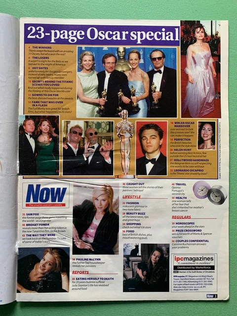 NOW 2-APR-1998 KIM BASINGER Samantha Fox Bridget Fonda Robert Carlyle ...