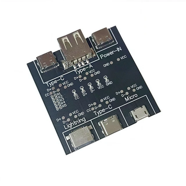 PORTABLE USB CABLE Tester Board with Power Supply Indicator Lights for ...