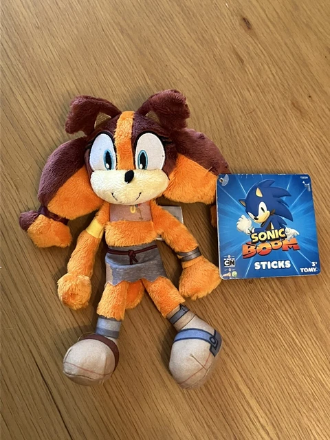 8& STICKS THE BADGER SONIC BOOM TOMY SEGA Plush Soft Toy RARE Sonic The ...