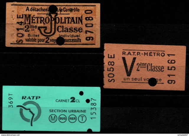 Ticket De Metro Ratp À VENDRE! - PicClick FR
