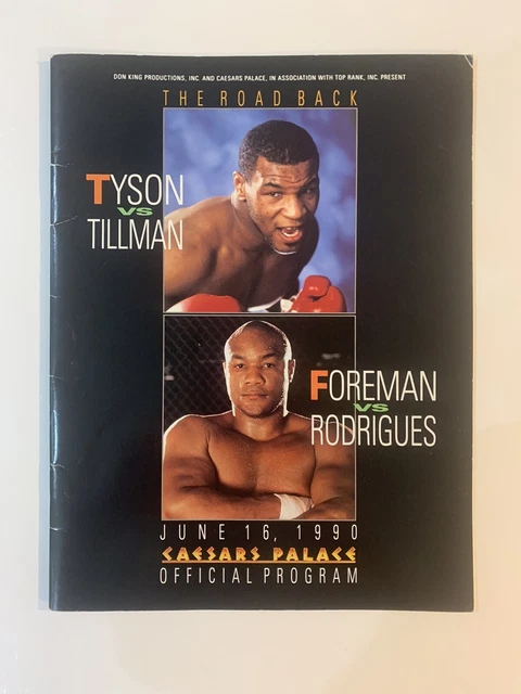 MIKE TYSON V Henry Tillman Official Heavyweight Boxing Programme 16/06 ...