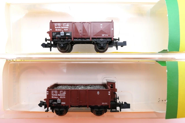 MINITRIX 13660/1 2ER Set Offene Güterwagen der DRG, OVP, (KD201) EUR 24 ...