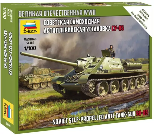 ZVEZDA 1/100 WW2 Russe WW2 SU-85 EUR 27,13 - PicClick FR