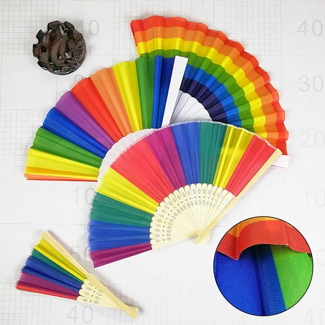 VENTILATEUR PLIANT ARC-EN-CIEL essentiel pour occasions d'affaires pour ...