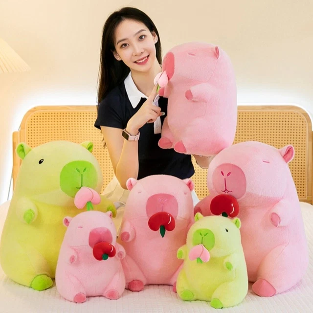 FLUFFY HONEY PEACH Capybara Plush Toy Capibara Anime Fluffty Toy Home ...