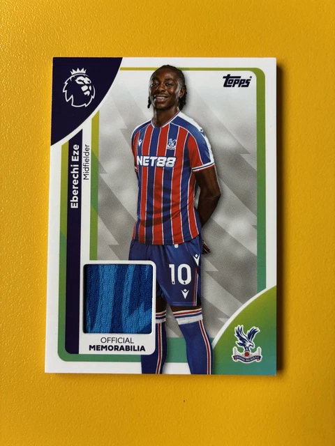 EBERECHI EZE MATCH Worn Patch 2025/26 Crystal Palace Topps Premier ...