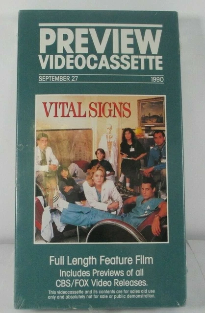 VITAL SIGNS VHS VCR TAPE Screener Preview Jimmy Smits, Adrian Pasdar ...