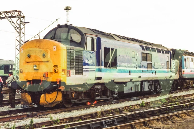 UK DIESEL TRAIN Railway Photograph Of Class 37 Loco 37418. Rm37-1272 £1 ...