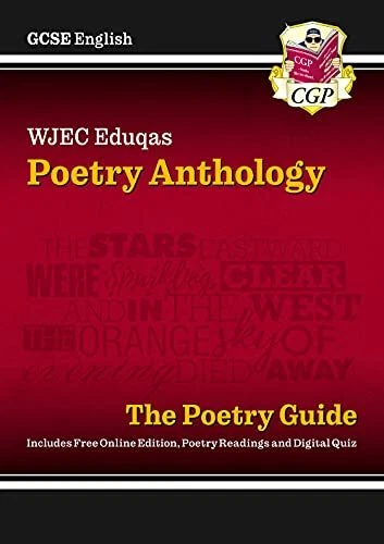 NEW GCSE ENGLISH WJEC Eduqas Anthology Poetry Guide incl by CGP Books ...