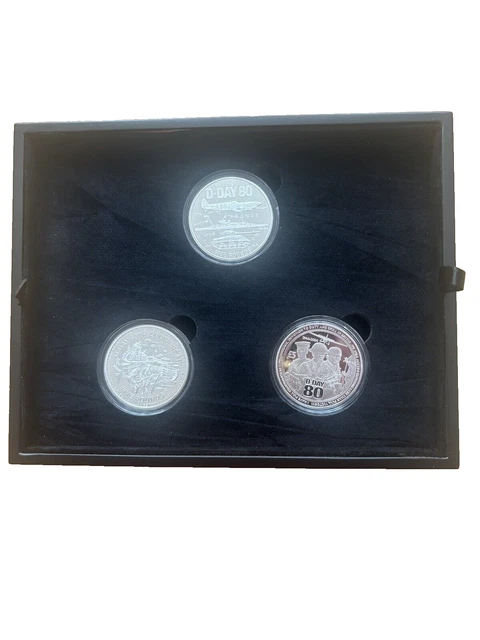 D-DAY 80TH ANNIVERSARY Silver Proof £5 Coin Set First Strike Edition ...