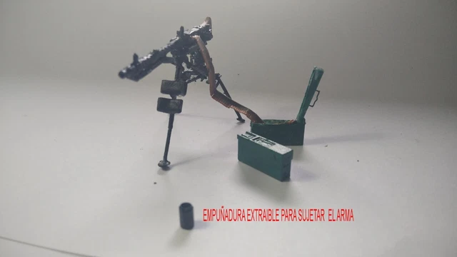 PLAYMOBIL CUSTOM MITRAILLEUSE Mg 34 Avec Trépied Extractible Ref-001 ...