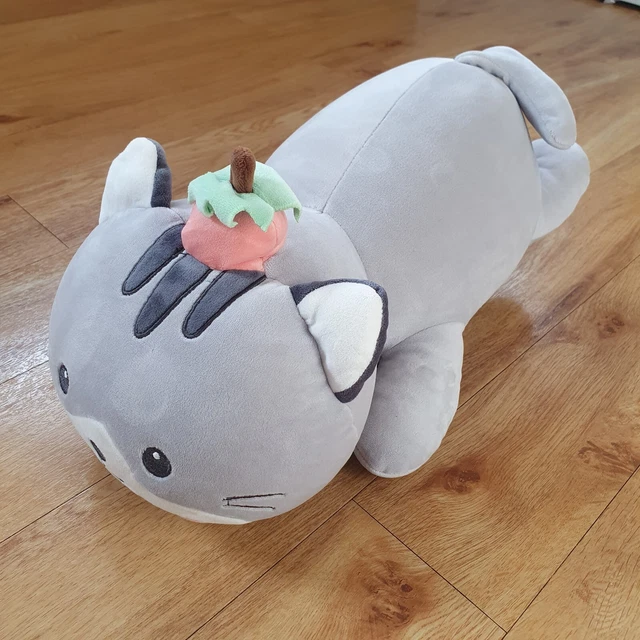 KENJI YABU STRAWBERRY Cat 15 Inches Long Grey Kawaii Kitty Kitten Cute ...