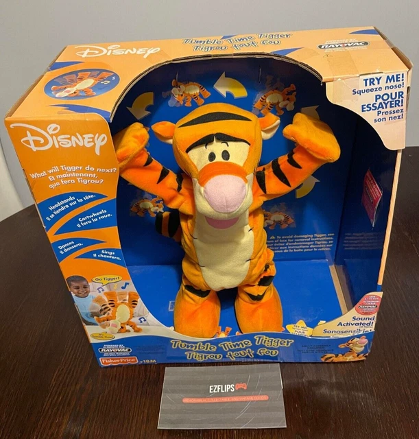 DISNEY TUMBLE TIME Tigger w/ original box 2005 fisher price collectible ...