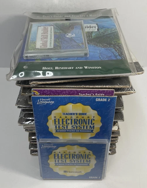 LOT 20 EDUCATIONAL PC CD ROM Teaching Learning Homeschool, Holt, Test ...