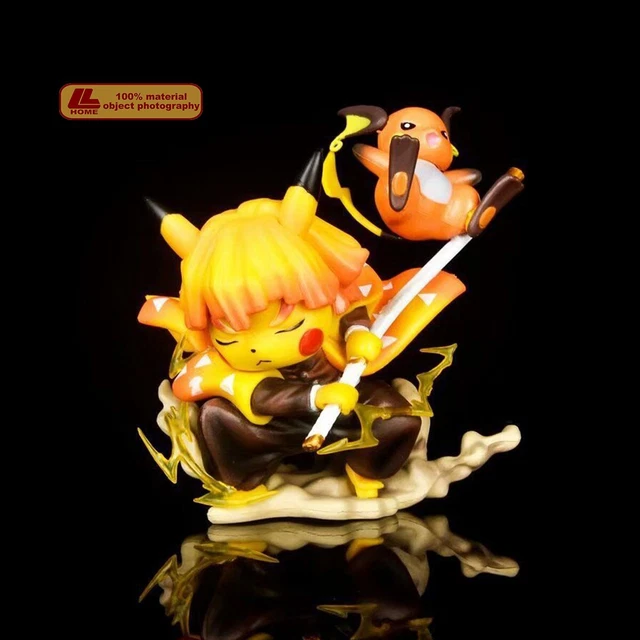 ANIME DS ZENITSU Agatsuma Battle COS cute PVC Figure Toy Gift Desk ...