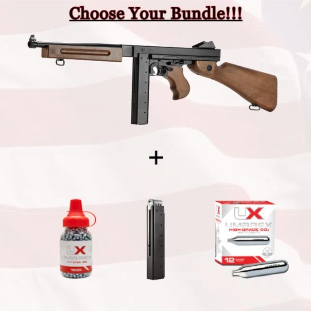 UMAREX LEGENDS FULL Size Full Auto M1A1 Tommy Gun CO2 BB Airgun w ...