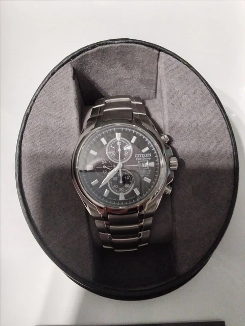 CITIZEN ECO DRIVE Titanium WR100 Solar Power Watch Original Box And ...