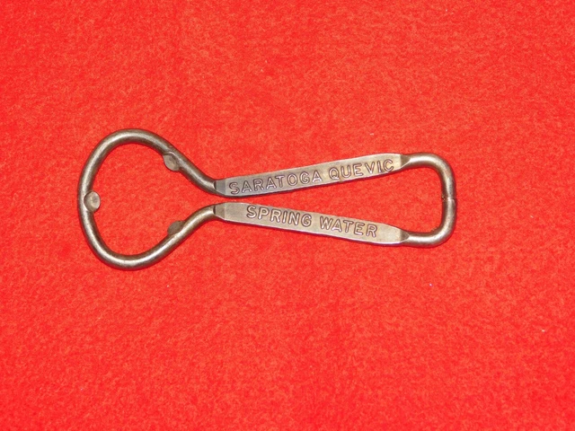 VINTAGE SARATOGA QUEVIC Spring Water Root Beer Ginger Ale Bottle Opener ...