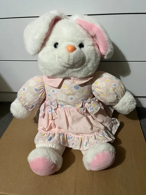 CHANTILLY WHITE & Pink Bunny Rabbit Soft Toy Plush 20" Easter £14.99 ...