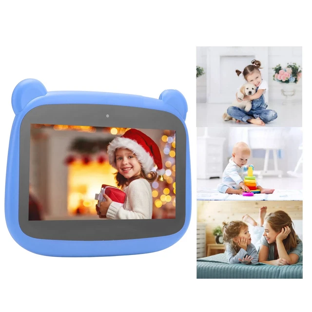 BLUE UK PLUG 7in Kids Tablet 2G RAM 32G ROM Cartoon Bear Shape Tablet ...