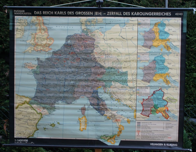 SCHULWANDKARTE BEAUTIFUL WALL Map School Role Karl the Great 183x143 ...