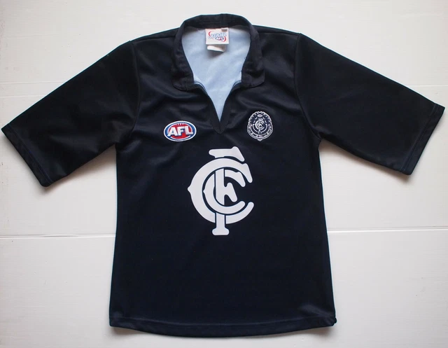 OFFICIAL AFL CARLTON Blues polo shirt - size 76 cm chest - half sleeve ...