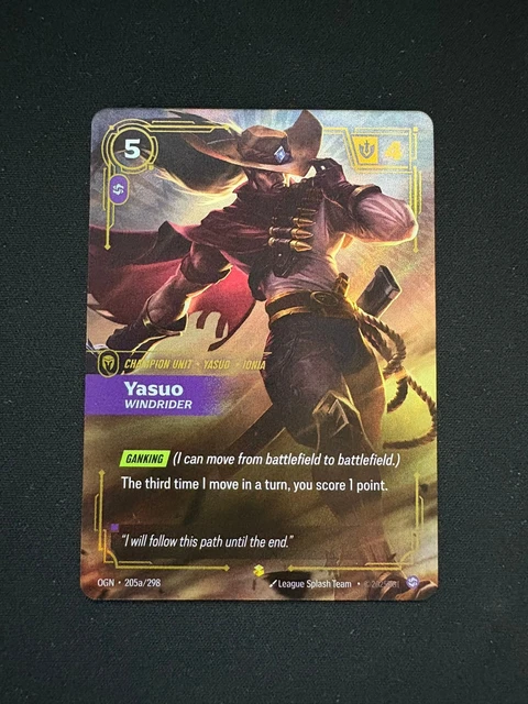 YASUO WINDRIDER - Riftbound Origins - 205a/298 - Showcase - Alt Art ...