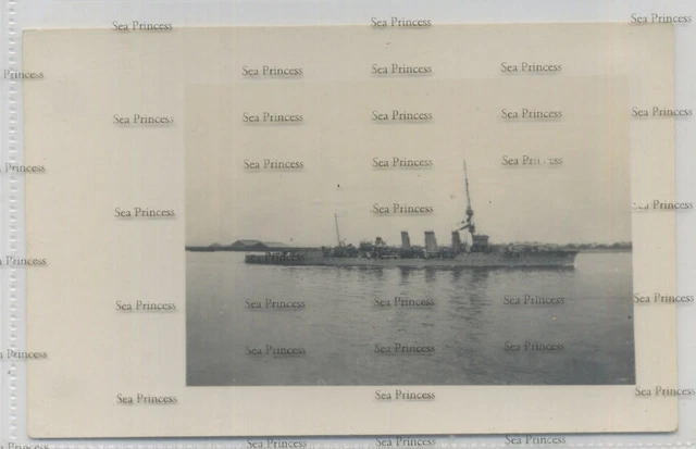 POSTCARD ROYAL NAVY HMS Conquest C class cruiser 6/1916 blt chatham ...