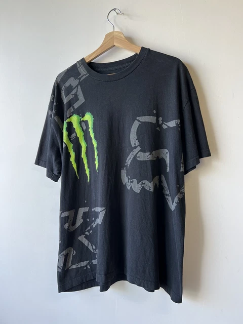 FOX RACING MONSTER Energy Collab T-Shirt Men's Size XL Ricky Carmichael ...