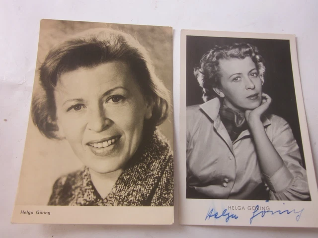 2X ANSICHTSKARTE STARPOSTKARTE Autogrammkarte Autogramm HELGA GÖRING ...