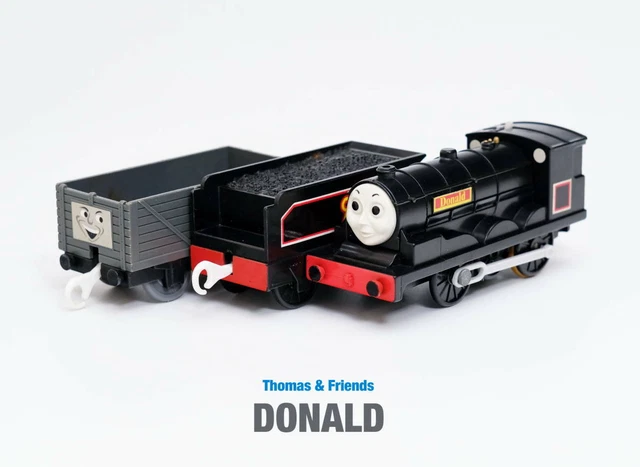 RARE PLARAIL THOMAS Trackmaster Motorized Donald Engine Tender Train ...