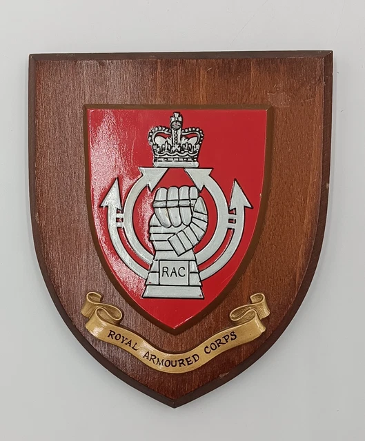 WALL PLAQUE - Old Royal Armoured Corps British Army Regiment Shield ...