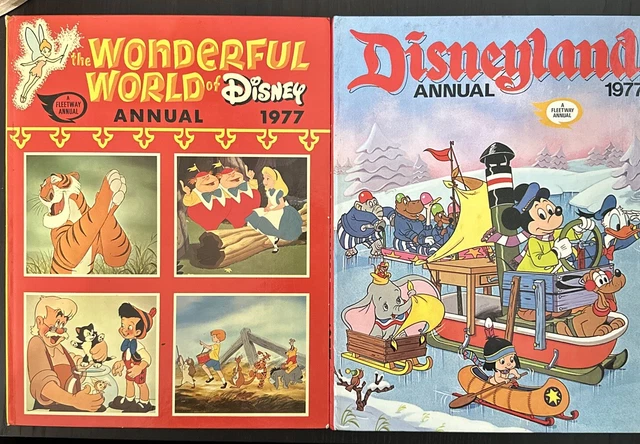 DISNEYLAND ANNUAL 1977 & WONDERFUL WORLD OF DISNEY ANNUAL 1977 Fleetway ...