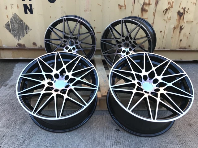 19 INCH 5X120 666M style BLACK Alloy Wheels Rims For BMW E90 F10 F30 ...