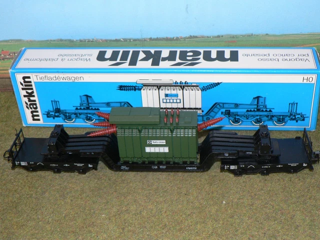 H0 MÄRKLIN 4617 Tiefladewagen mit Transformator OVP EUR 15,00 - PicClick DE