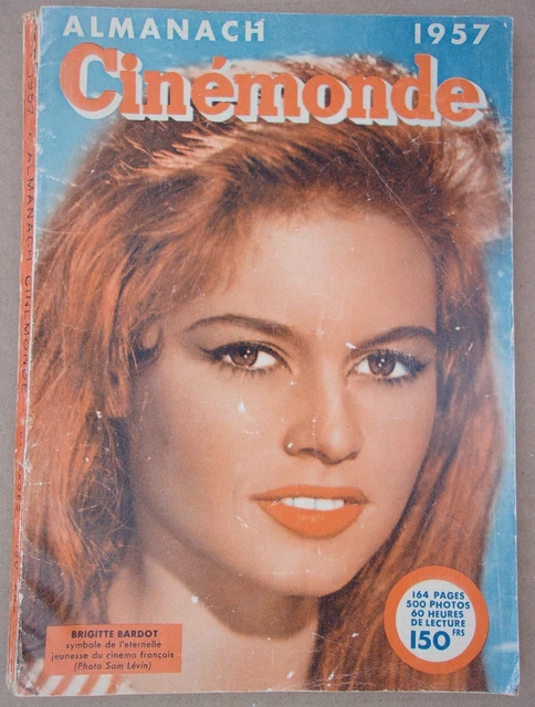 CINÉMONDE &ALMANACH 1957& Brigitte Bardot-Marilyn Monroe-Marina Vlady ...