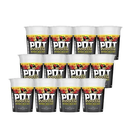 12 X POT Noodle Bombay Bad Boy Flavour, Quick Filling Food, Tasty $27. ...