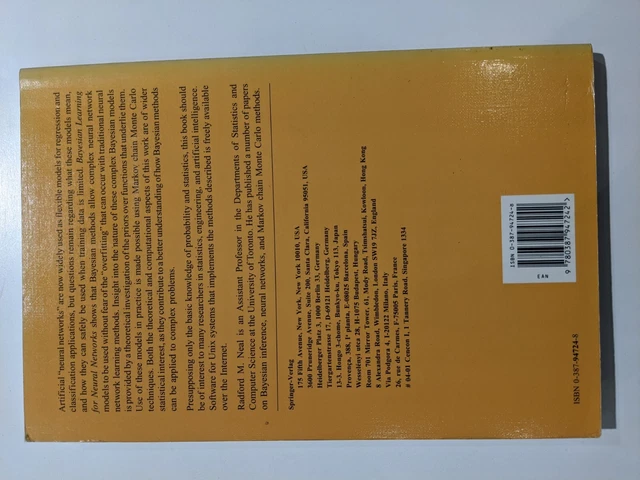 BAYESIAN LEARNING FOR Neural Networks, Radford M. Neal £59.99 - PicClick UK