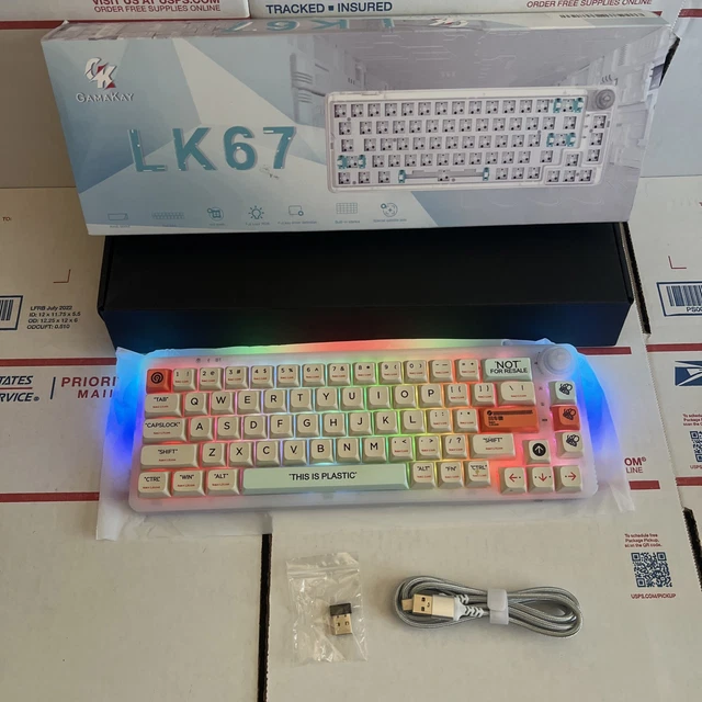 GK GAMAKAY LK67 65% RGB Modular DIY Mechanical Keyboard WIRELESS/ BT ...
